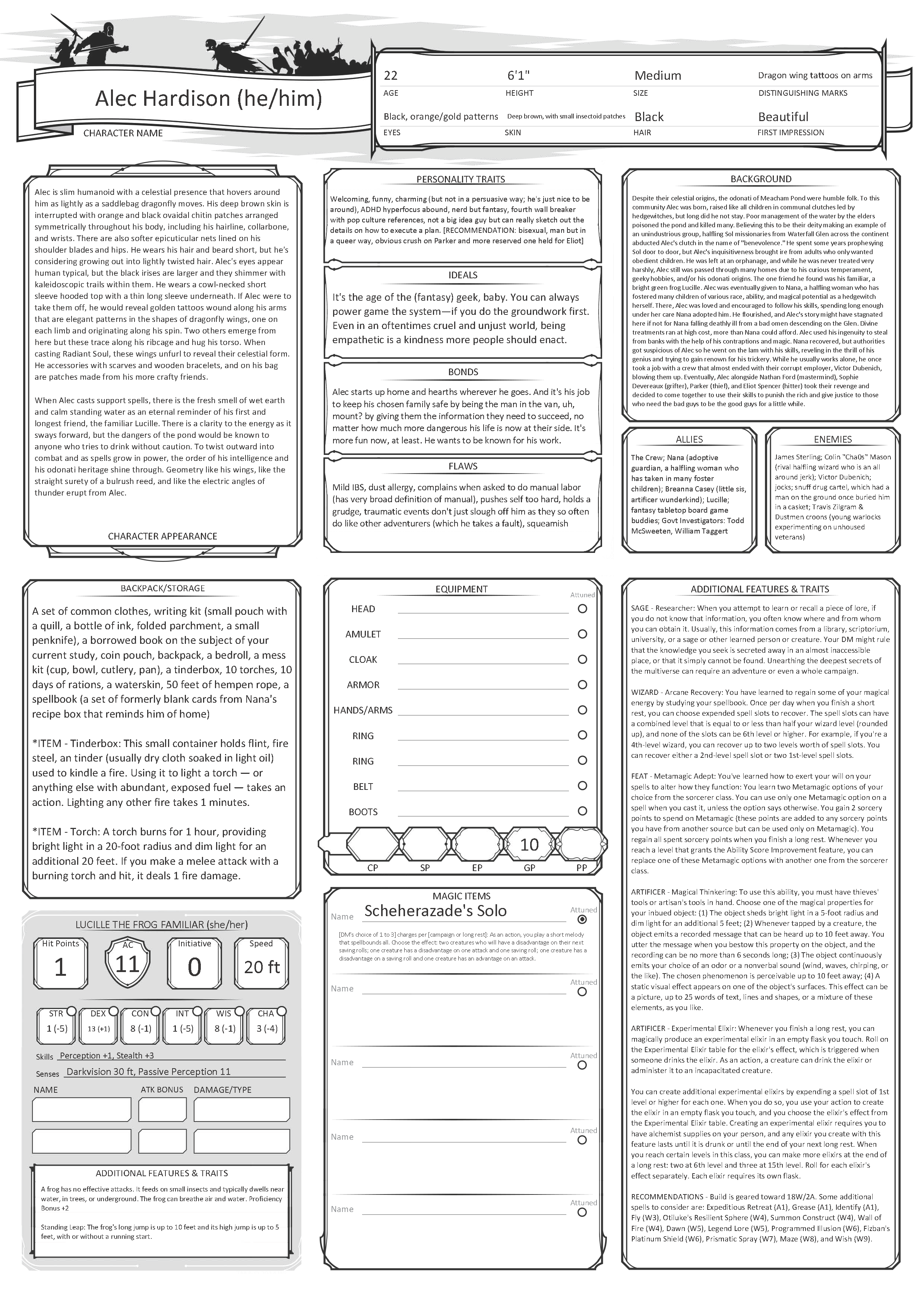 [DND CHARACTER SHEETS & FANART] the crit the rich campaign - Chapter 1 ...