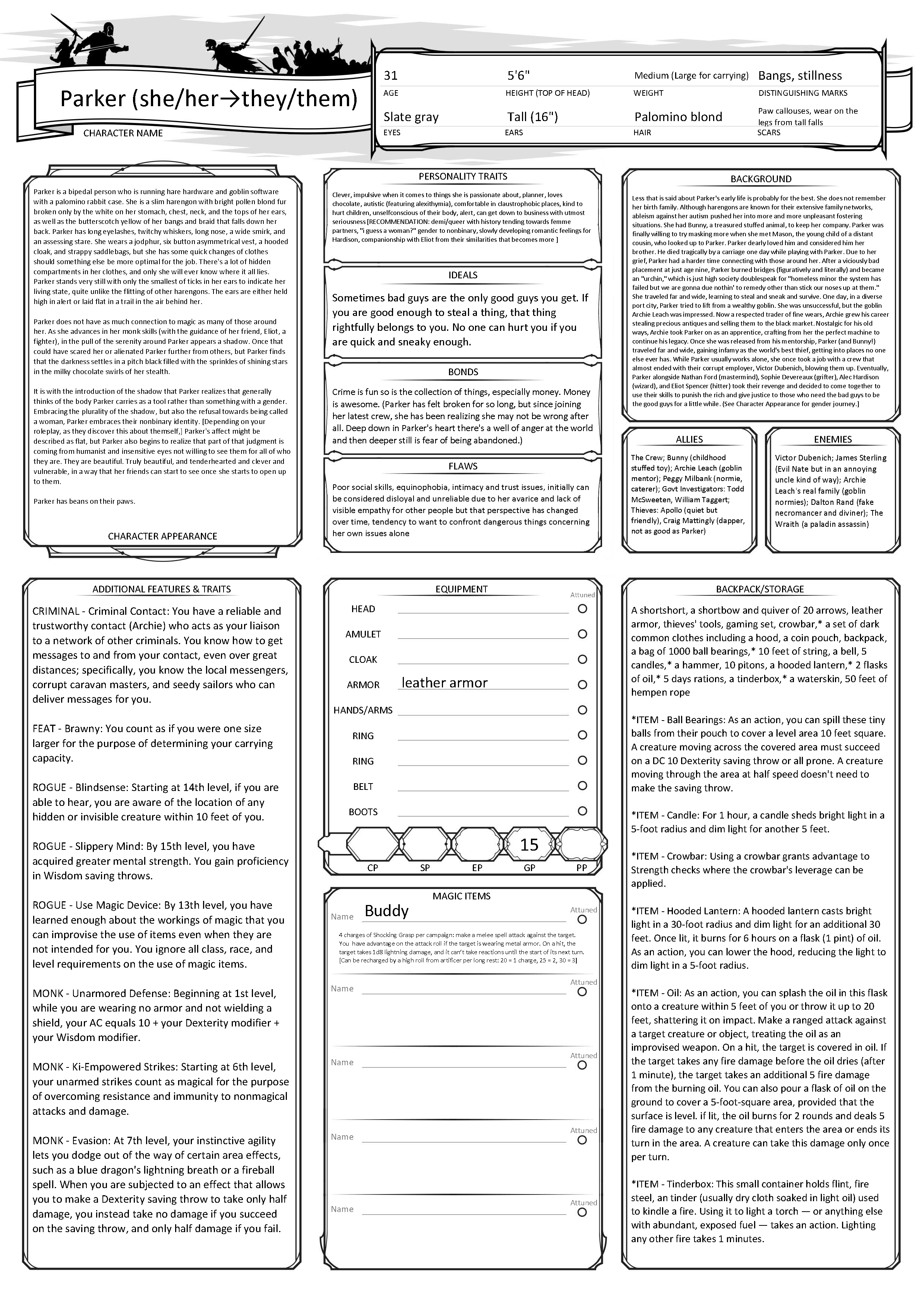 [DND CHARACTER SHEETS & FANART] the crit the rich campaign - Chapter 2 ...