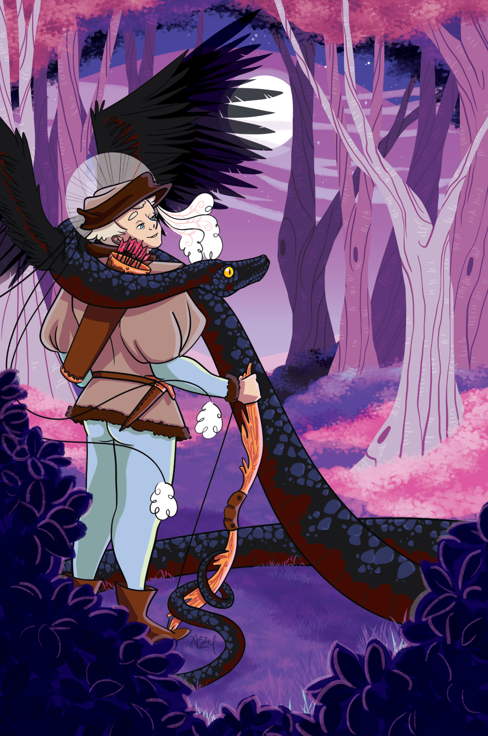 The Hunter Aziraphale and the Winged Serpent - CelestialArcadia, aazeal ...