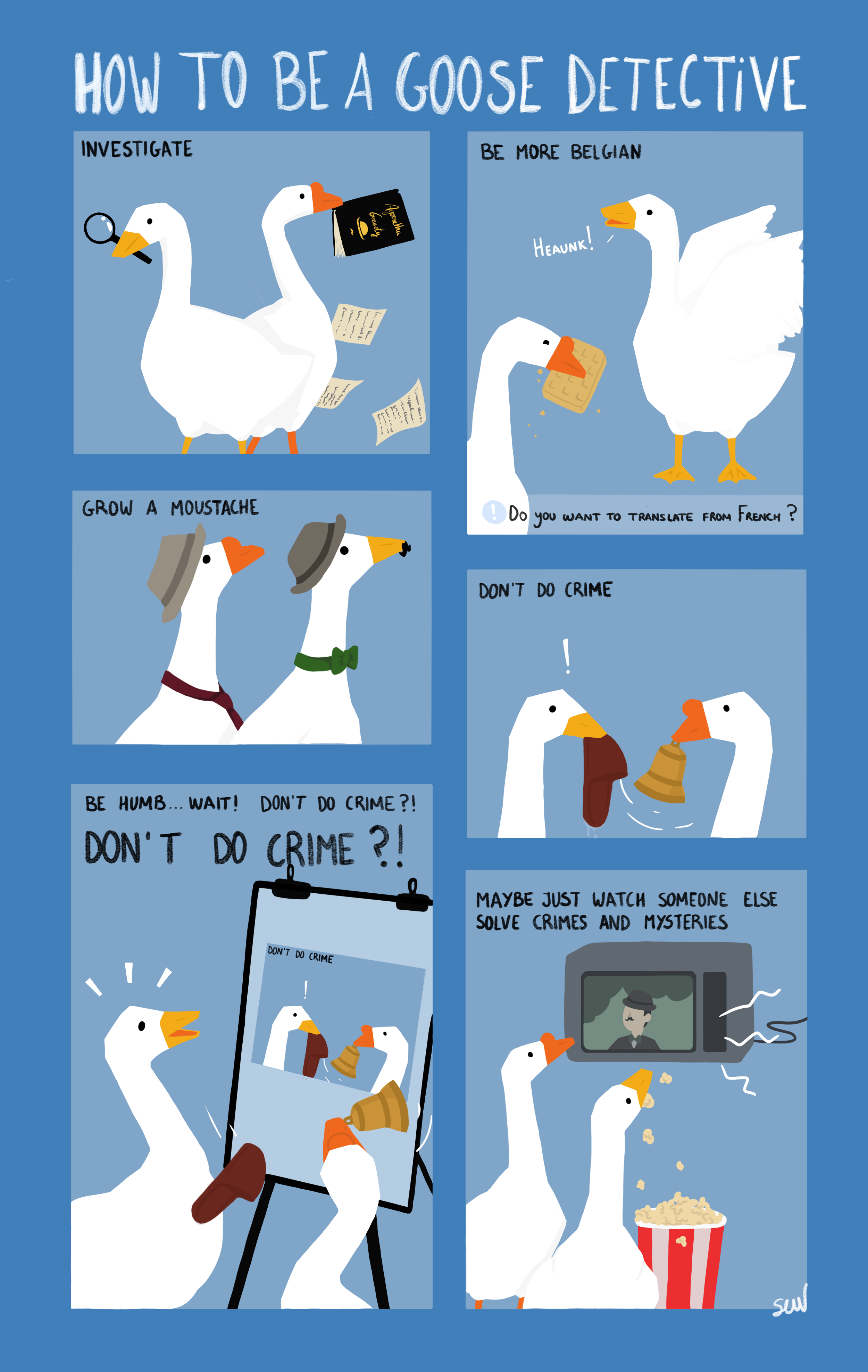 A humble pair of geese detectives - Odalyn - Untitled Goose Game (Video ...