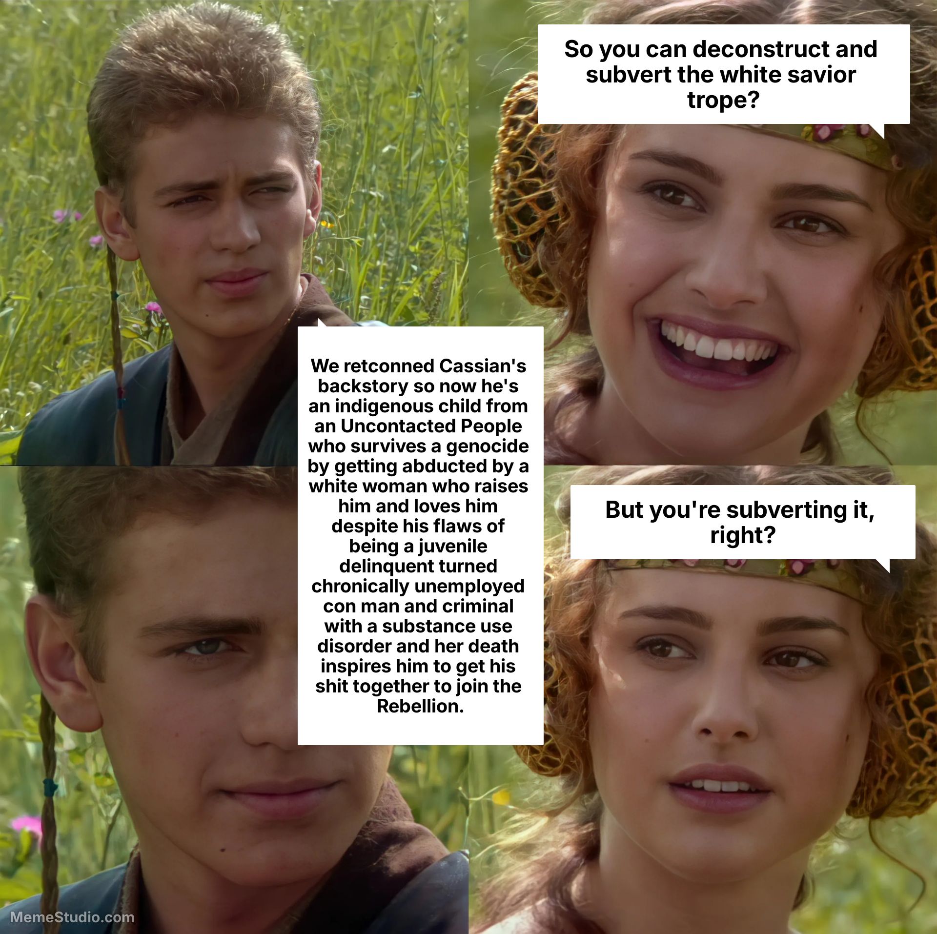 But you're subverting it, right? - Lasgalendil - Andor (TV) [Archive of ...