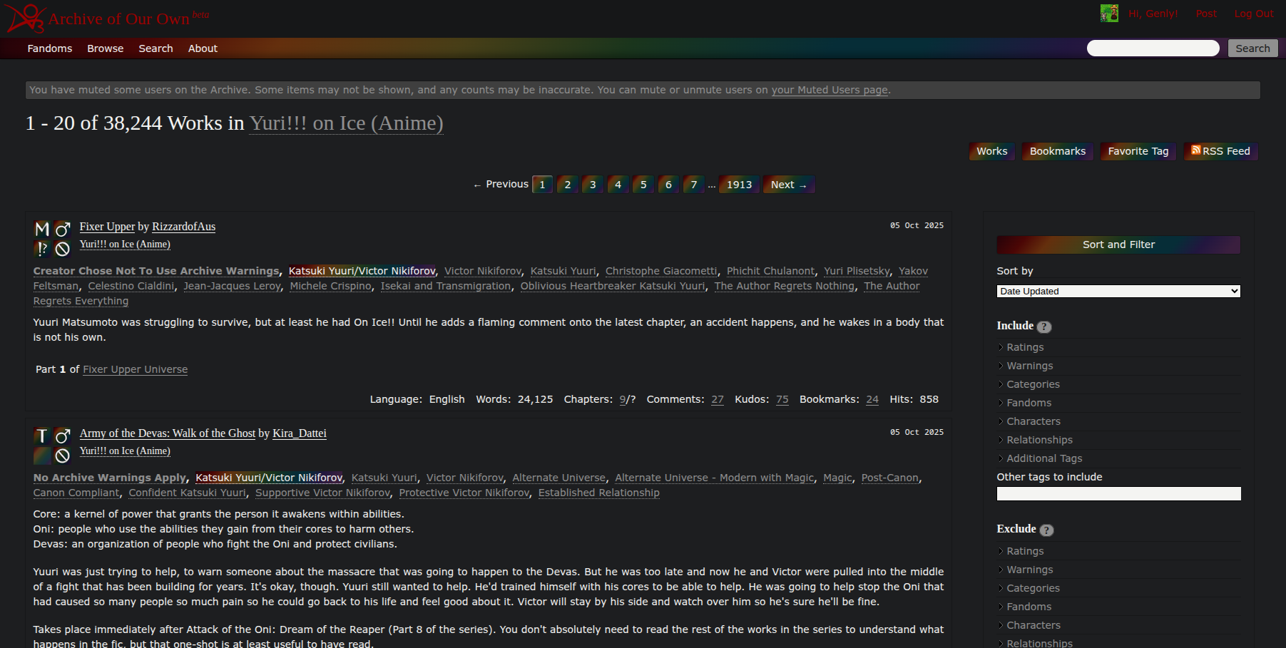 Pride Dark (Ellipsus) AO3 Site Skin - Geekly - Multifandom [Archive of ...