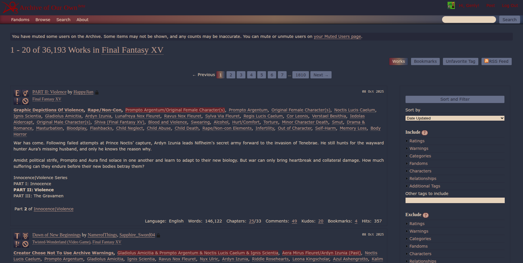 Afterglow (Ellipsus) AO3 Site Skin - Geekly - Multifandom [Archive of ...