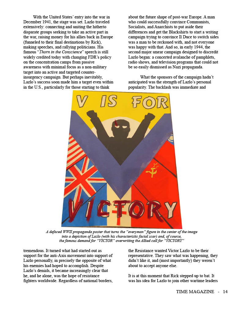 Victor Lazlo: A Retrospective (excerpt) - Chapter 4 - Anonymous ...