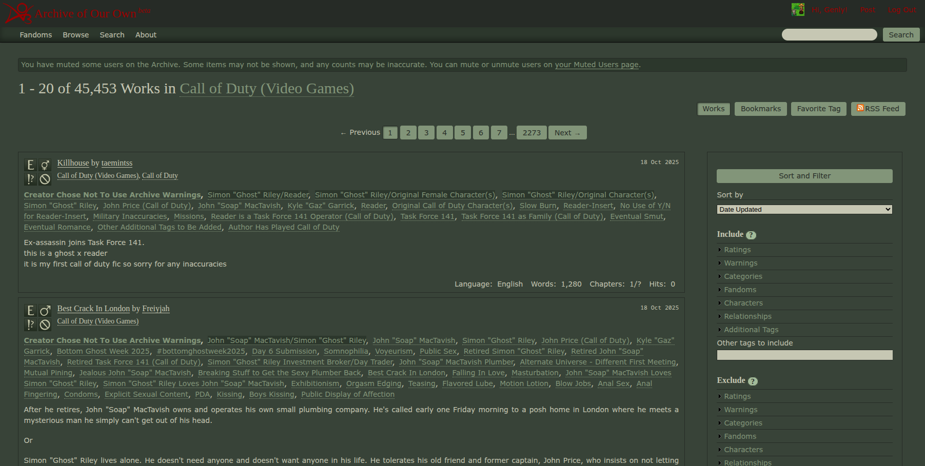 Nature (Ellipsus) AO3 Site Skin - Geekly - Multifandom [Archive of Our Own]