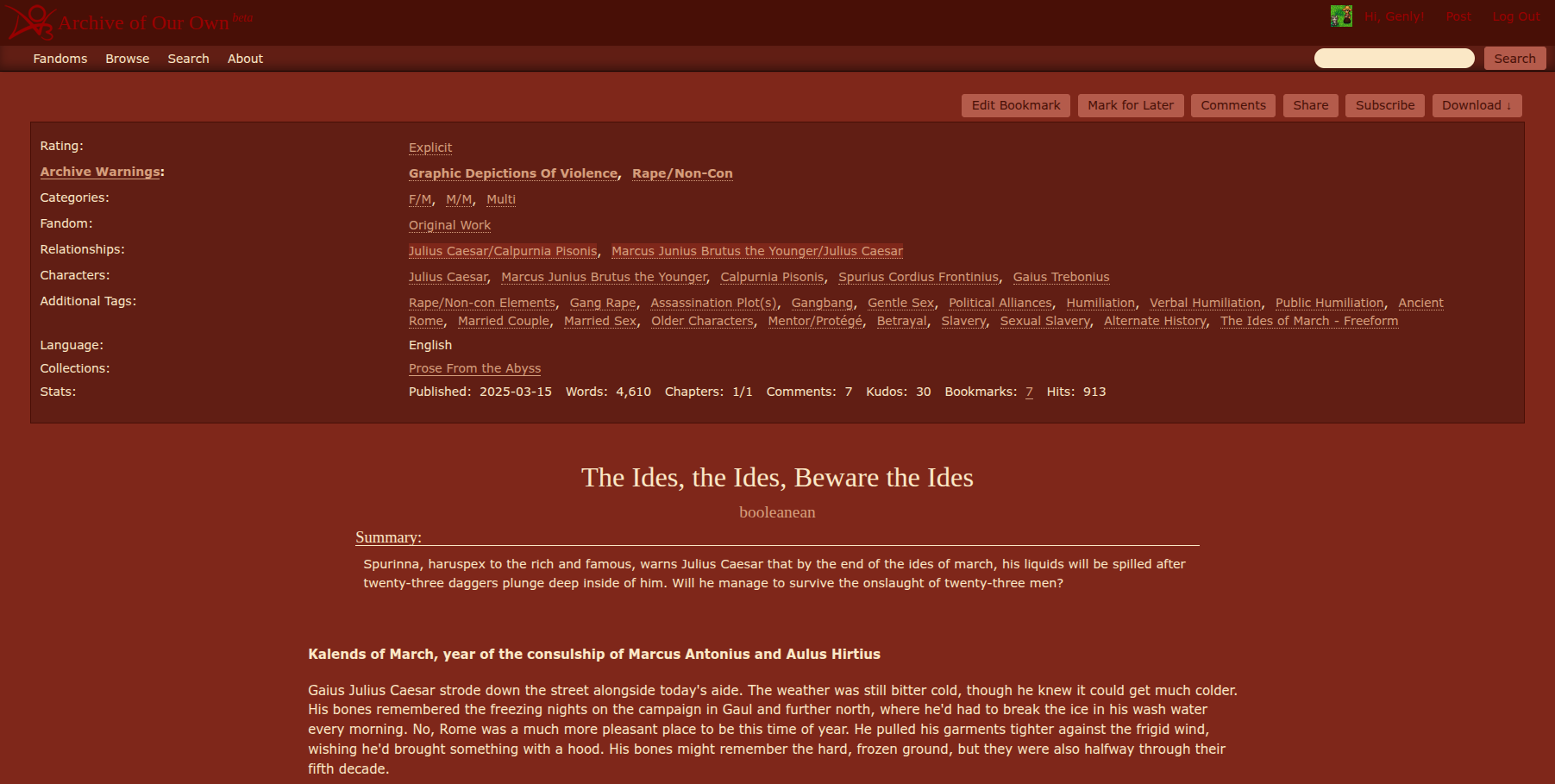 Love Letter (Ellipsus) AO3 Site Skin - Geekly - Multifandom [Archive of ...