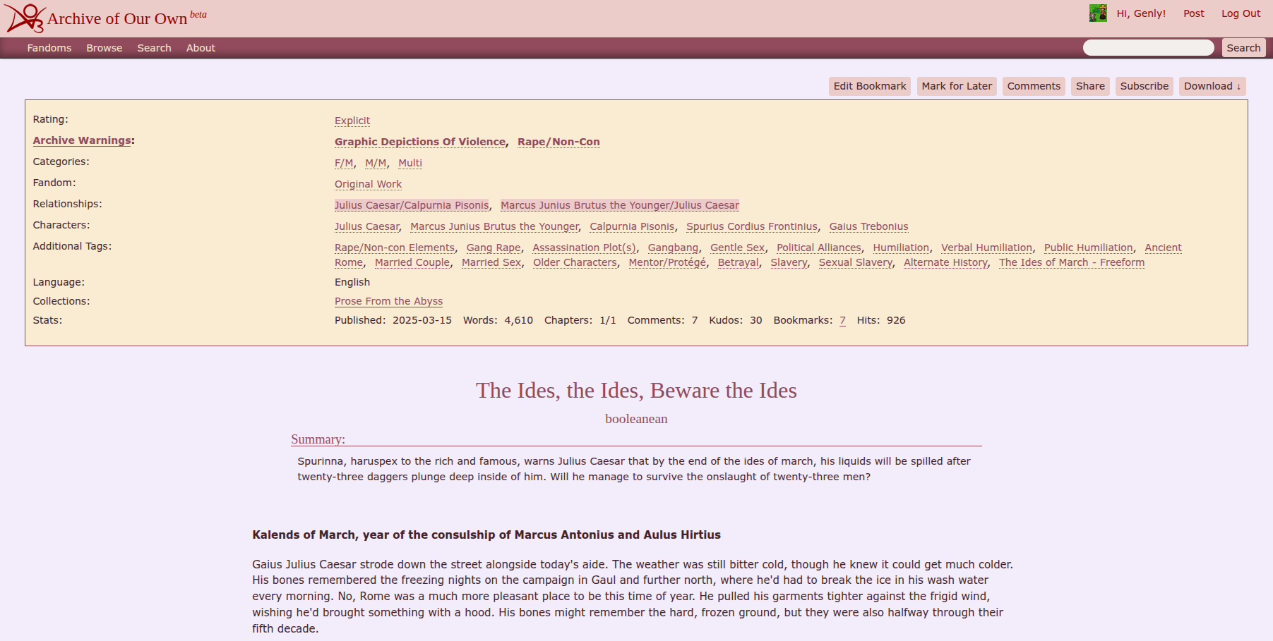 Petal (Ellipsus) AO3 Site Skin - Geekly - Multifandom [Archive of Our Own]